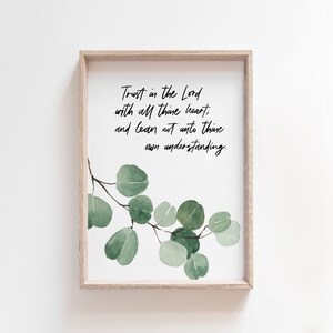 Proverbs 3:5-6 | Printable Wall Art Set of 2 | Christian Printable Wall ...