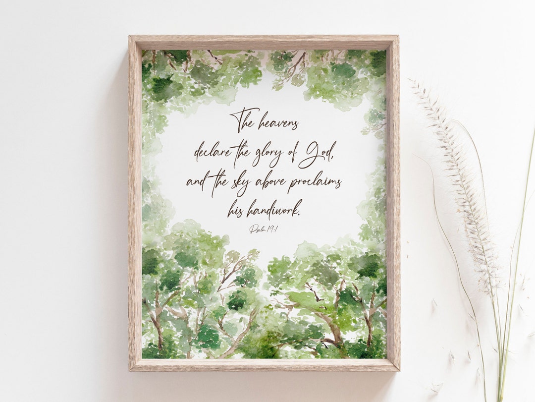 Psalm 19:1 | the Heavens Declare the Glory of God | Bible Verse Wall ...