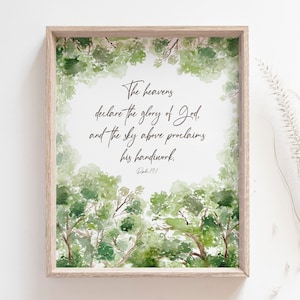Psalm 19:1 | the Heavens Declare the Glory of God | Bible Verse Wall ...