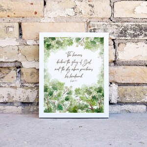 Psalm 19:1 | the Heavens Declare the Glory of God | Bible Verse Wall ...