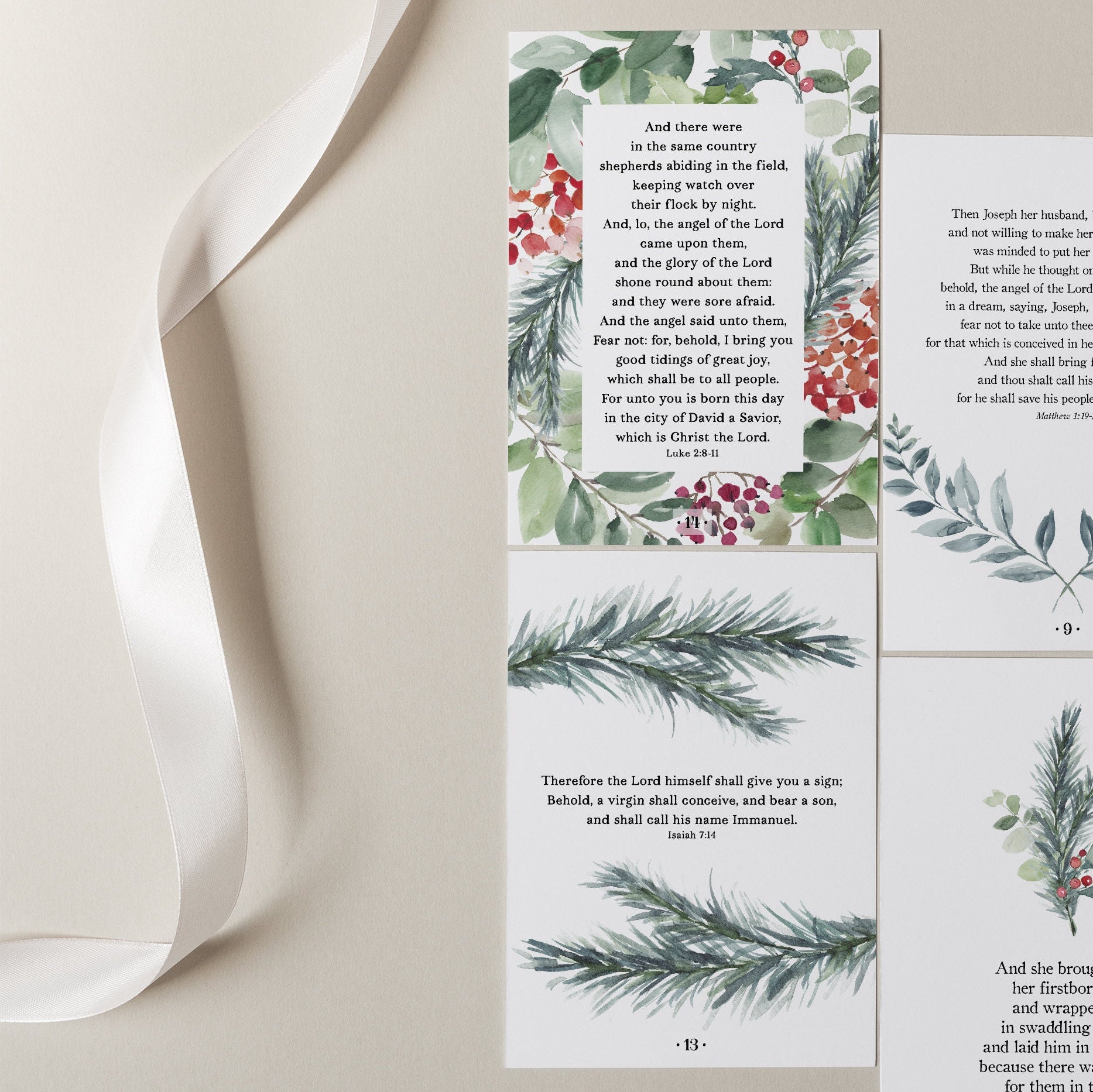 Christmas Advent Scripture Cards | Printable Christmas Advent Calendar ...