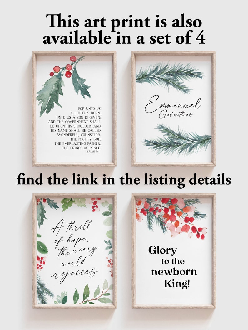 Glory to the Newborn King Christmas Printable Christmas | Etsy