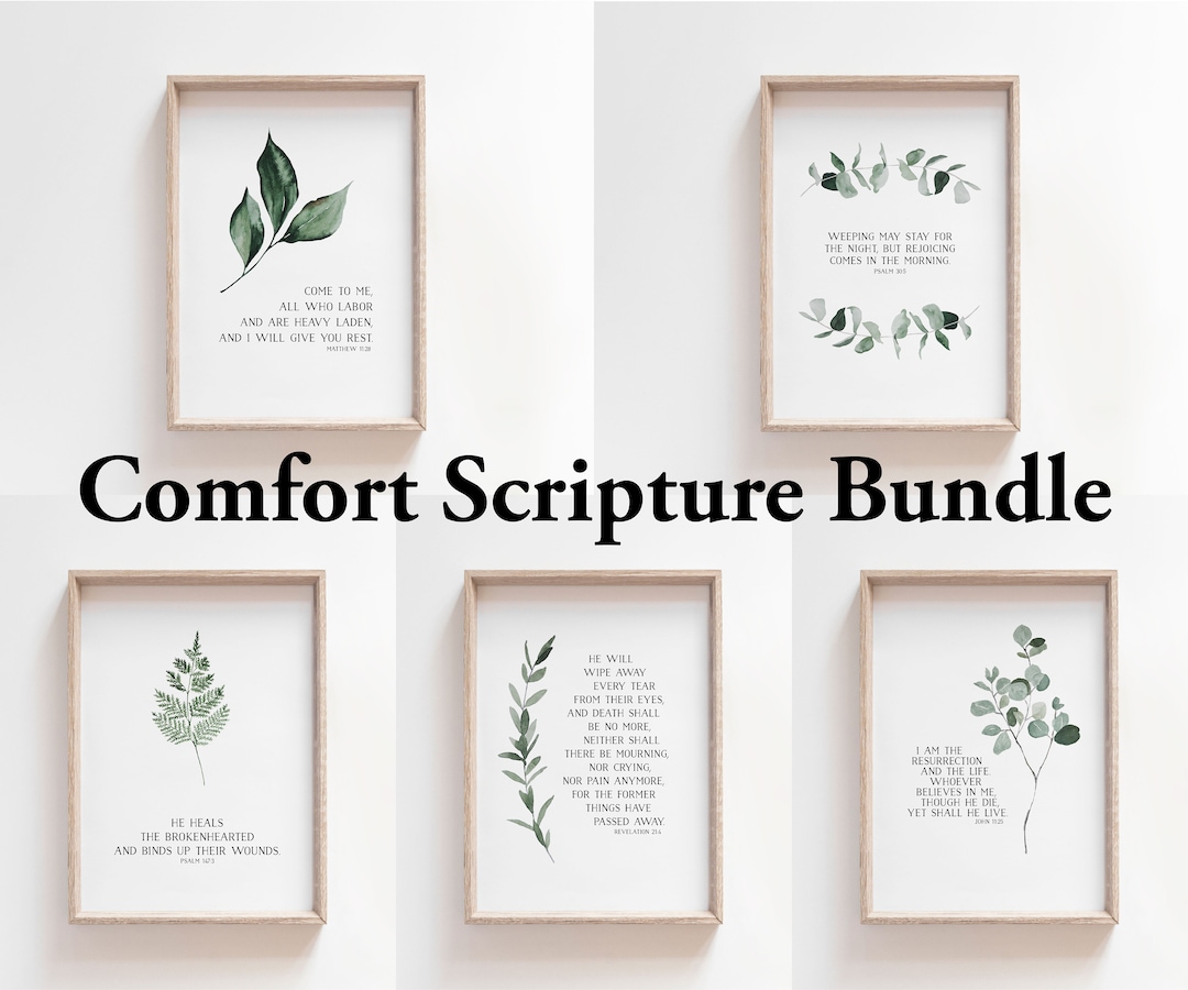 Comfort Scripture Bundle | Printable Wall Art | Bible Verse Wall Art ...