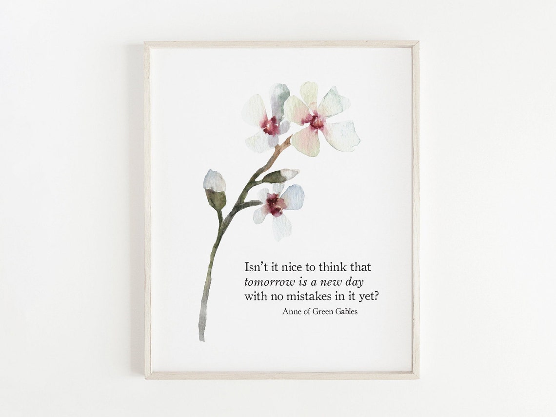 Tomorrow is A New Day Anne of Green Gables Quote Book - Etsy