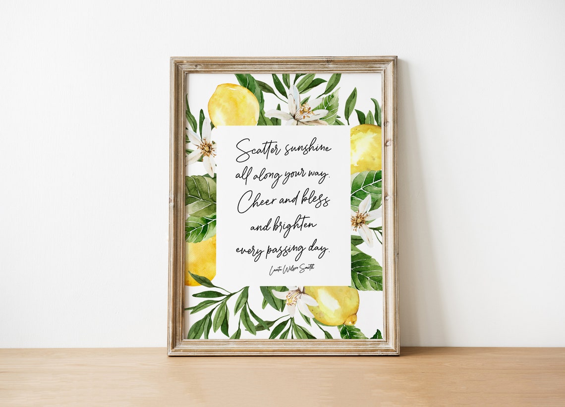 Scatter Sunshine Hymn Printable Wall Art Watercolor Floral | Etsy