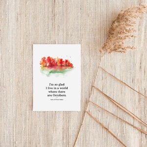 A World Where There Are Octobers | Anne of Green Gables | Fall ...