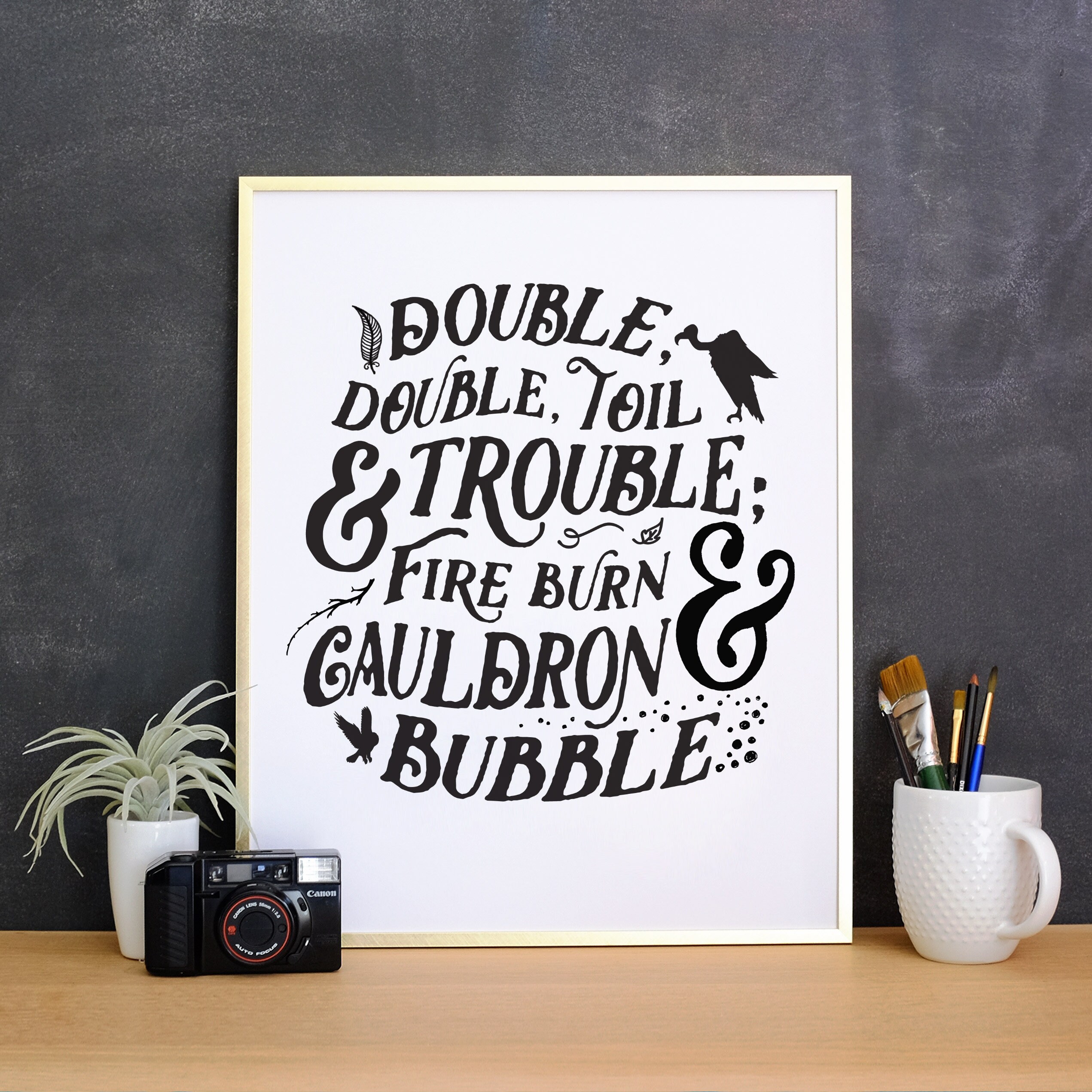 Double Double Toil and Trouble Macbeth Halloween Printable | Etsy