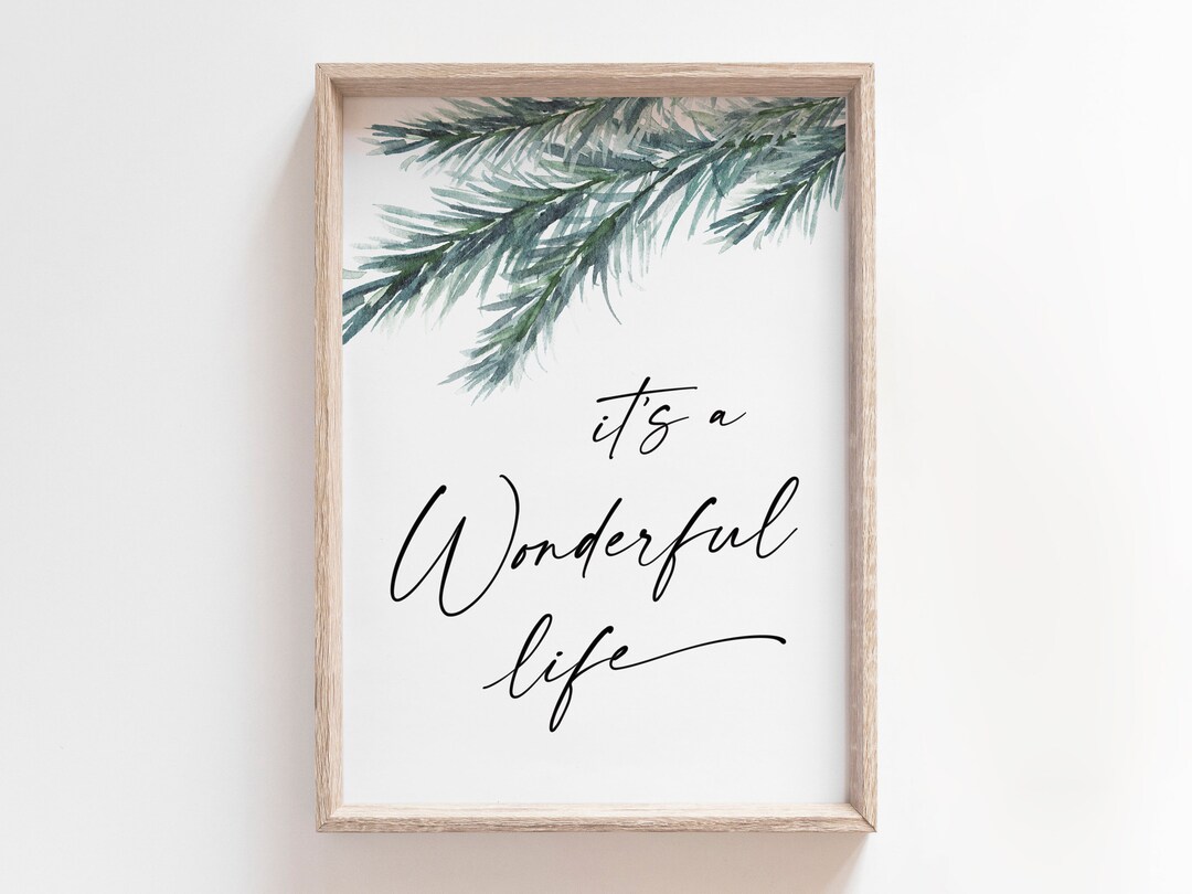 It's A Wonderful Life | Christmas Printable | Christmas Print ...