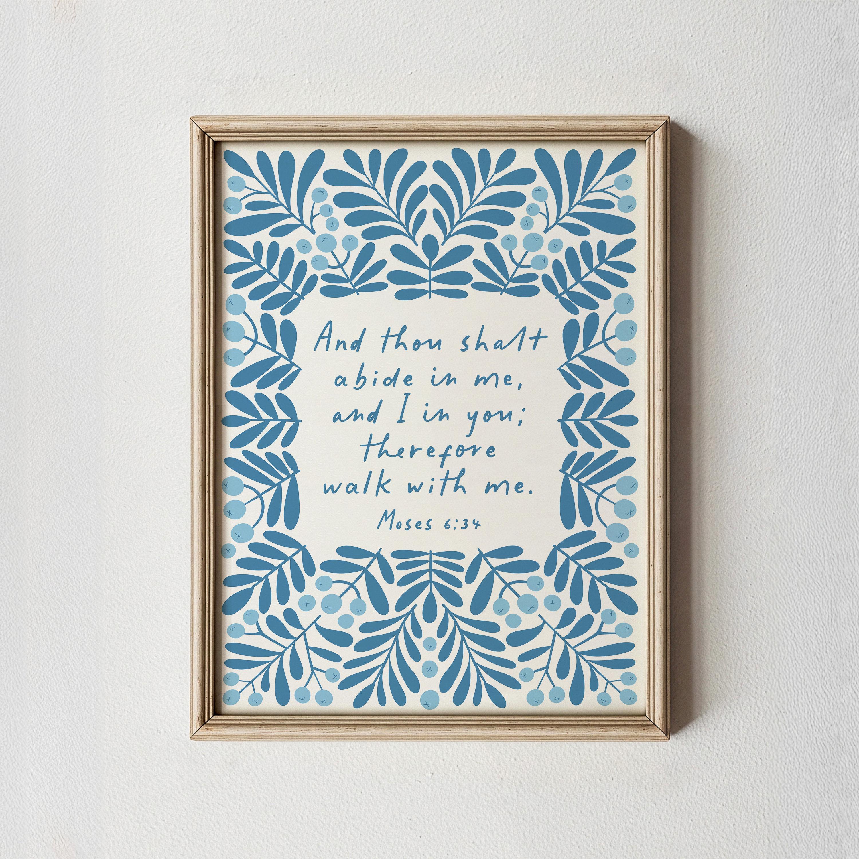 Moses 6:34 | Walk With Me | 2026 LDS Youth Theme Poster | LDS Youth ...