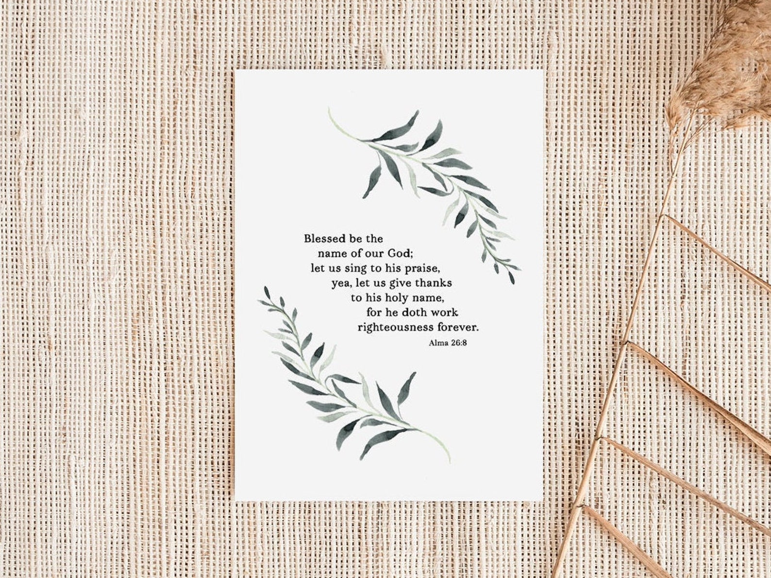 Alma 26:8 Let Us Give Thanks Thanksgiving Printable Wall - Etsy