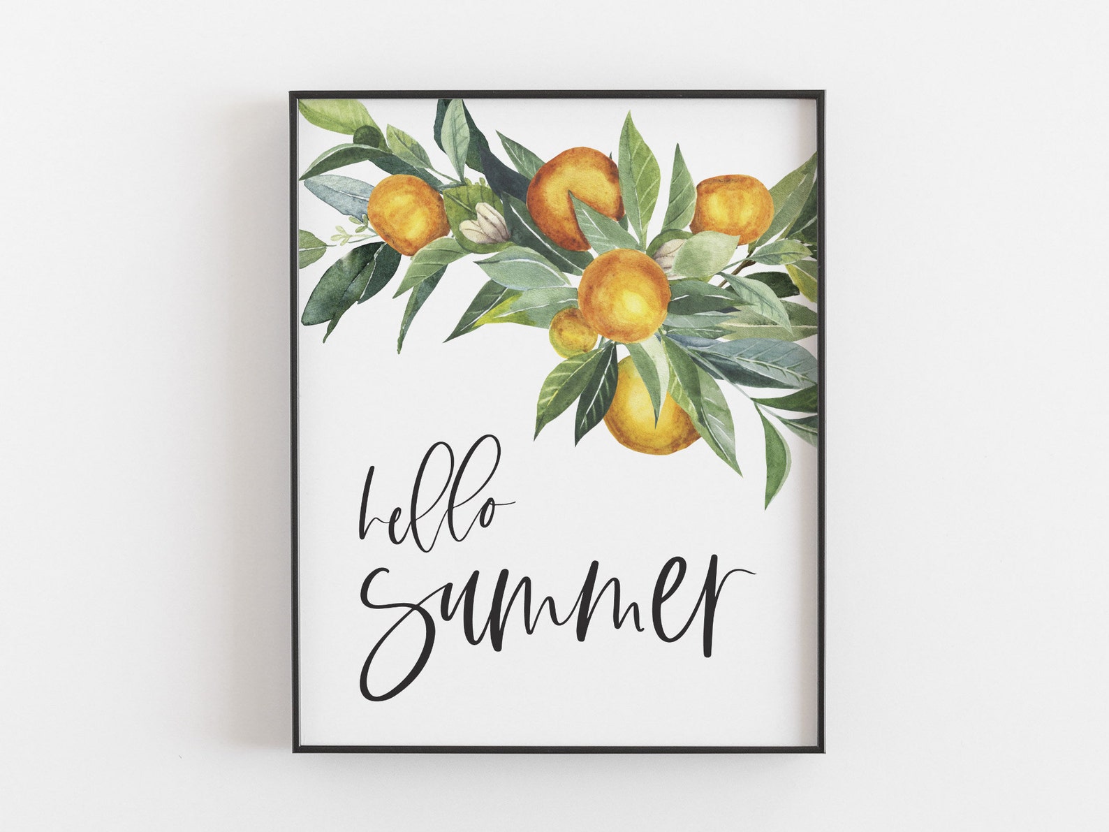 Hello Summer | Printable Wall Art | Summer Watercolor | Summer Quote ...