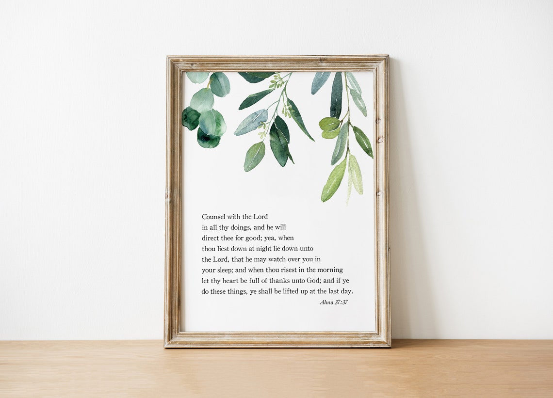 Alma 37:37 | Counsel With the Lord | LDS Scripture | Book of Mormon ...