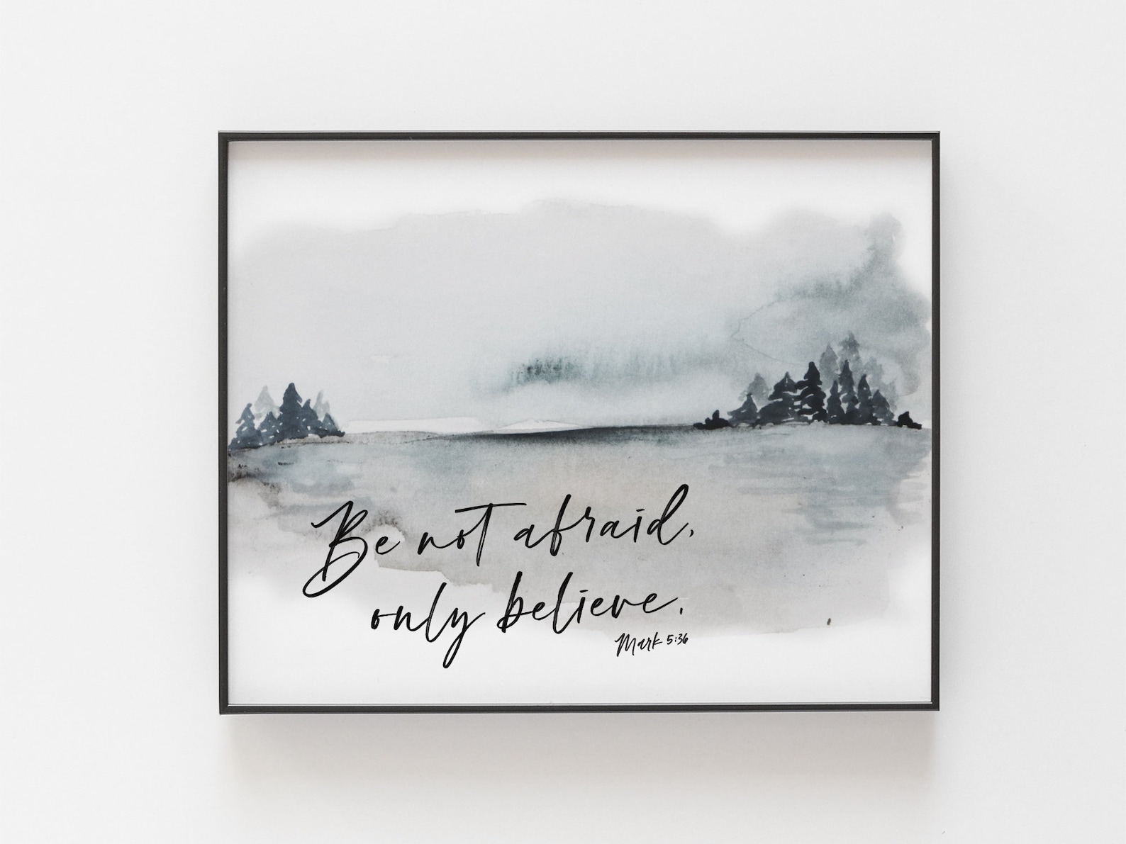 Mark 5:36 Be Not Afraid Only Believe Bible Verse Wall Art | Etsy
