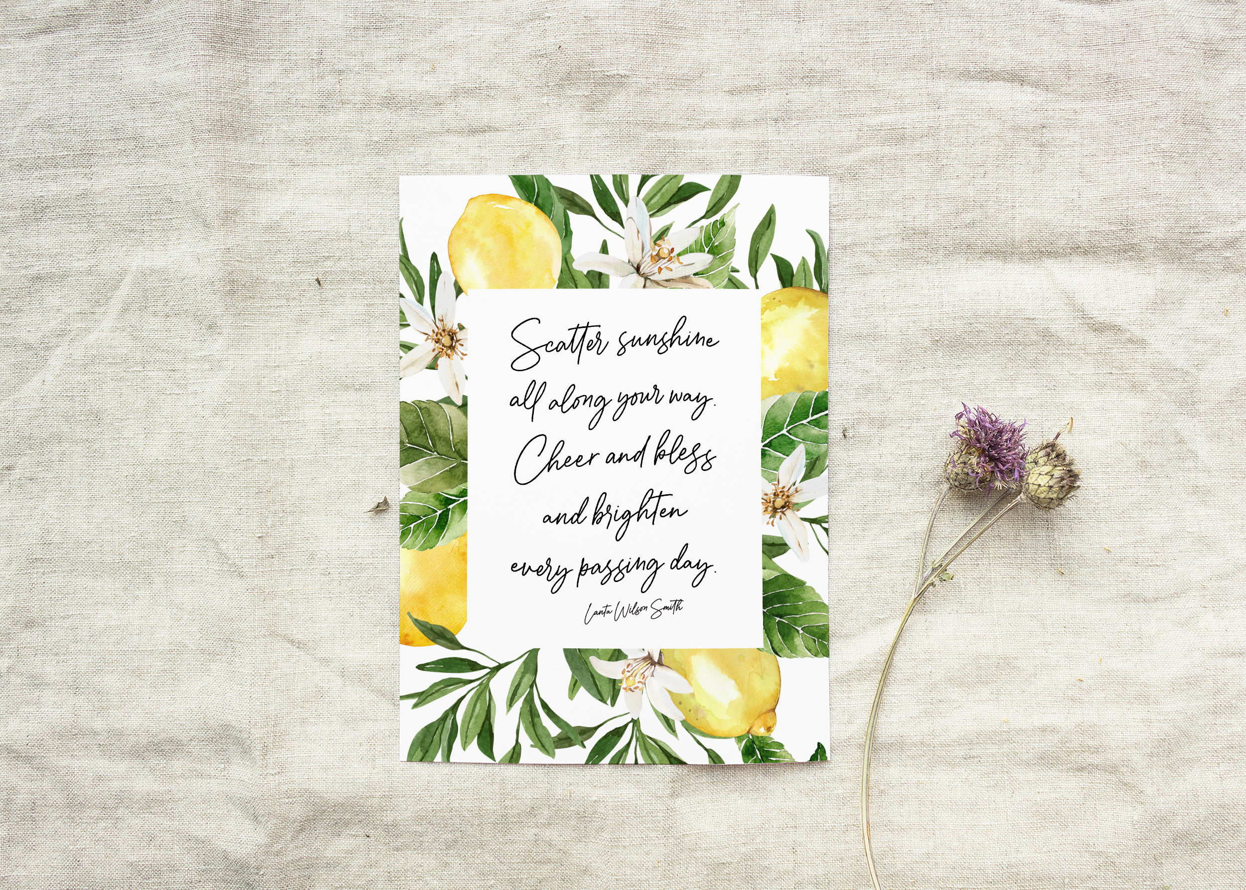 Scatter Sunshine | Hymn Printable Wall Art | Watercolor Floral ...