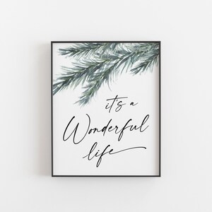 It's A Wonderful Life | Christmas Printable | Christmas Print ...