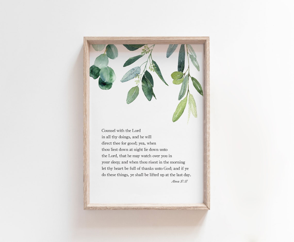 Alma 37:37 | Counsel With the Lord | LDS Scripture | Book of Mormon ...