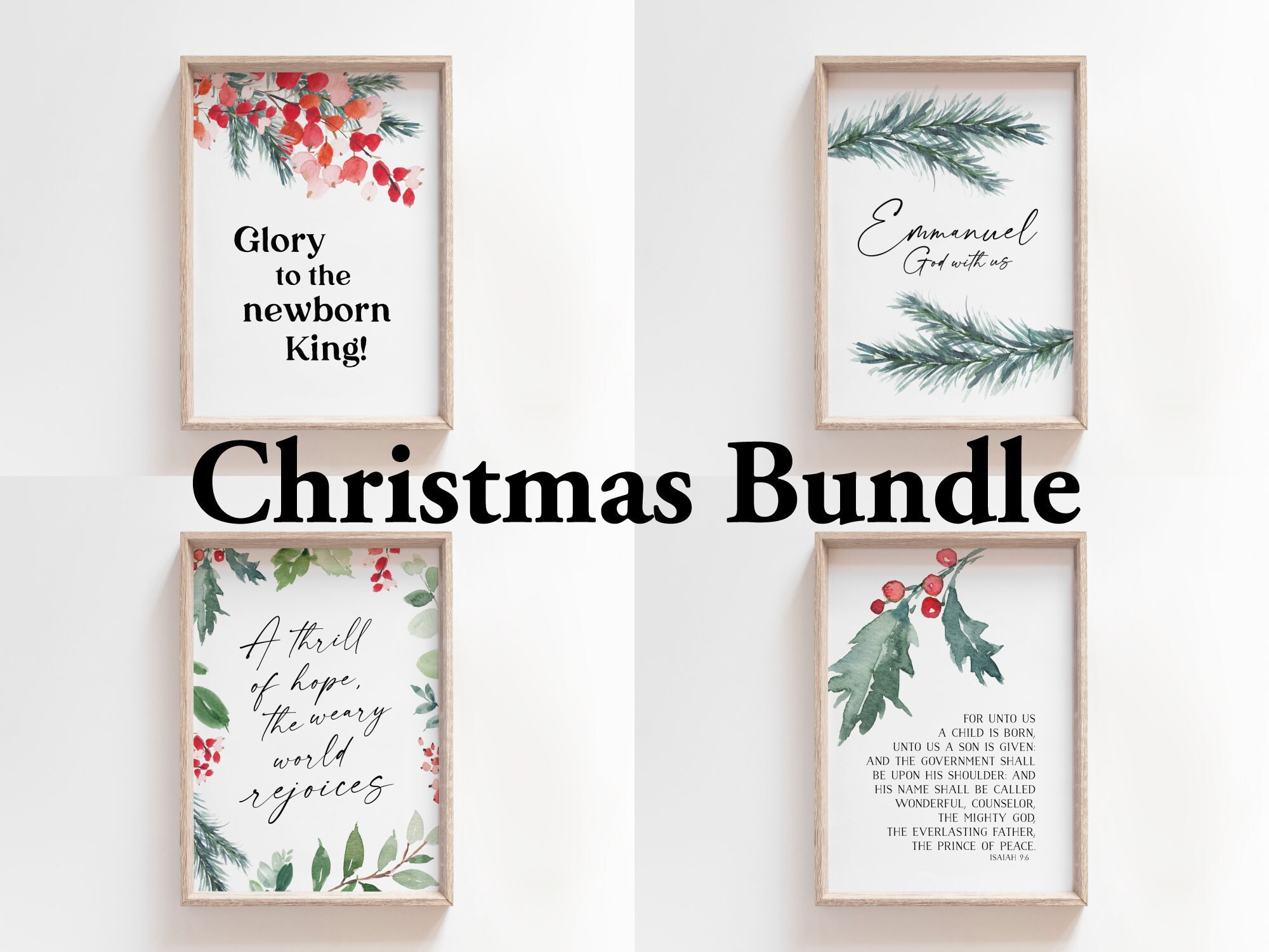 Christmas Bundle Printable Art - Etsy