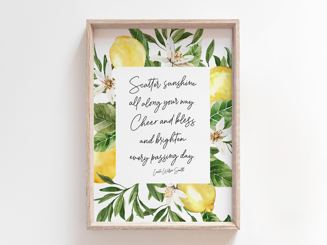 Scatter Sunshine | Hymn Printable Wall Art | Watercolor Floral ...