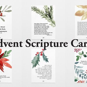 Christmas Advent Scripture Cards Printable Christmas Advent - Etsy