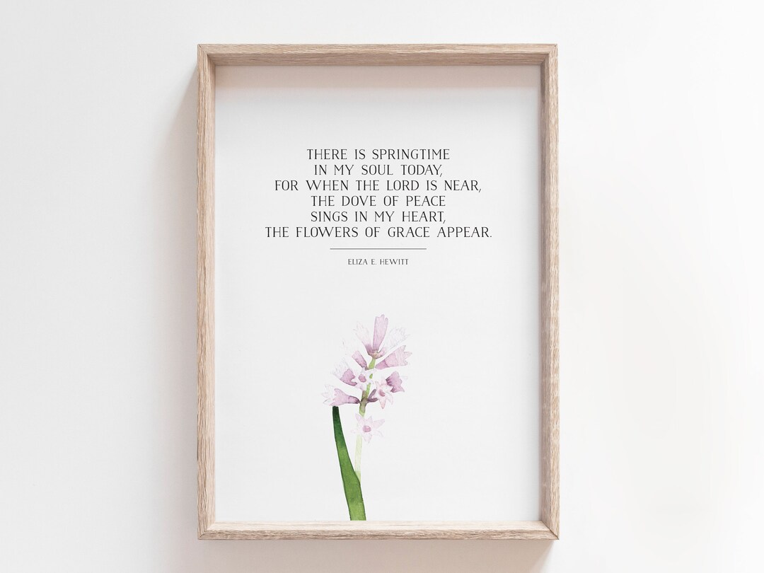 Springtime in My Soul | Spring Printable Wall Art | Spring Quote ...