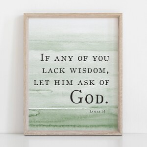 James 1:5 | If Any of You Lack Wisdom | Ask of God | Bible Verse ...