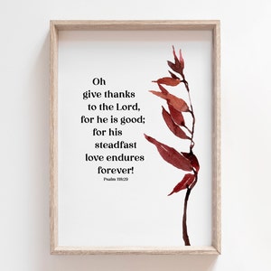 Psalm 118:29 | Give Thanks to the Lord | Thanksgiving Printable | Bible ...