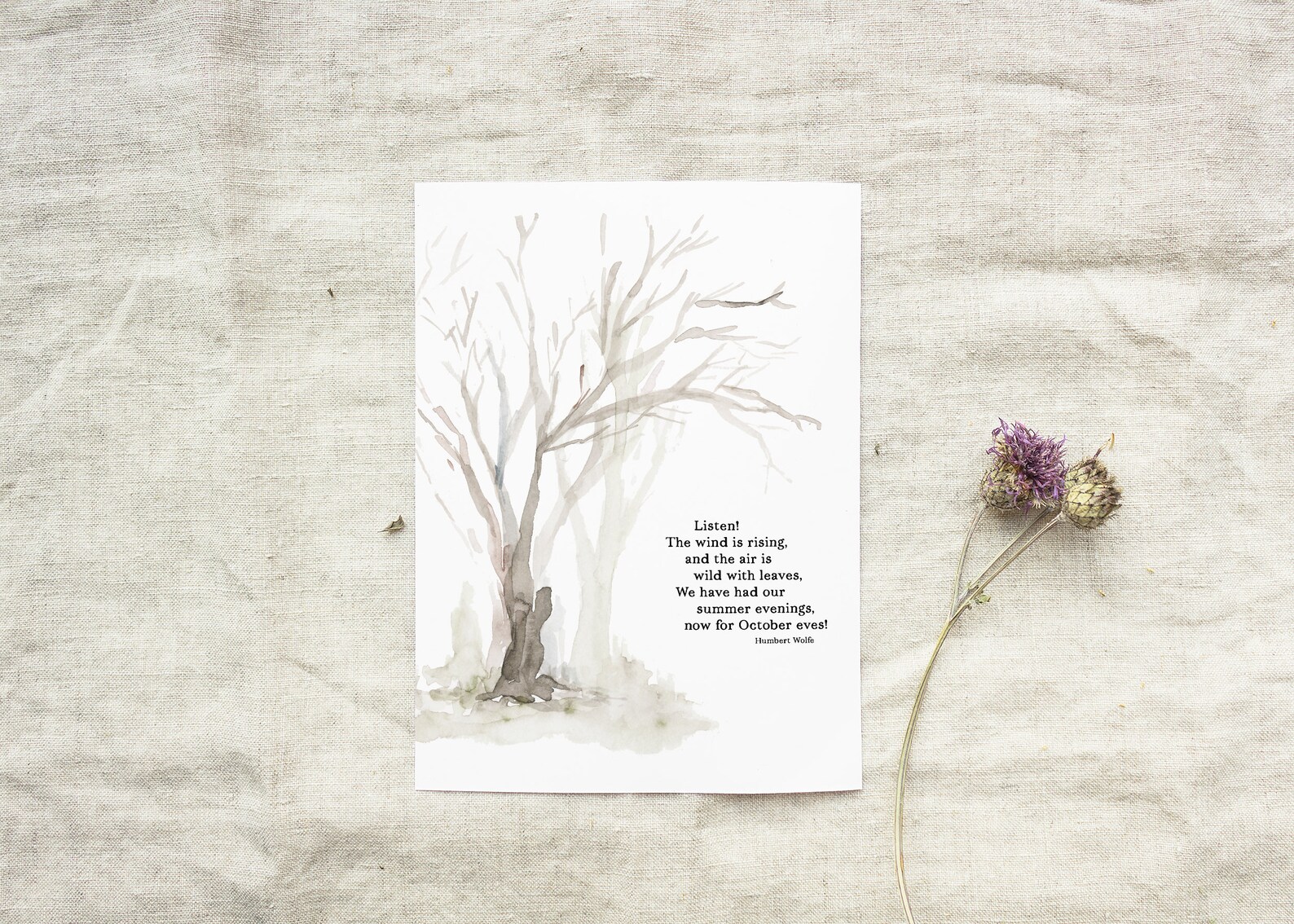 October Eves | Humbert Wolfe | Fall Printable Wall Art | Halloween Art ...