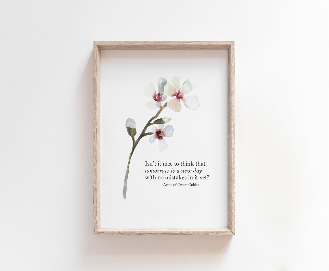 Tomorrow is A New Day Anne of Green Gables Quote Book - Etsy