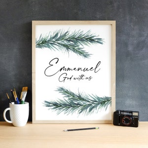 Emmanuel, God With Us | Christmas Printable | Christmas Verse ...