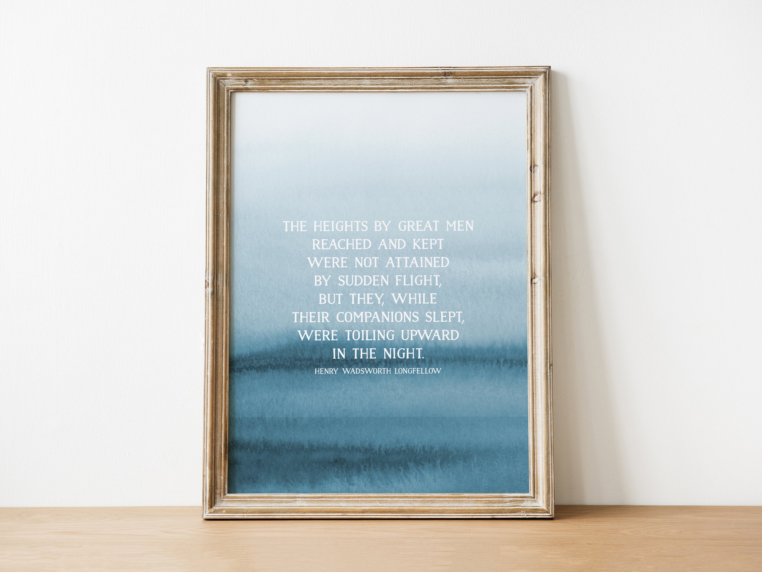 The Heights By Great Men Reached / Henry Wadsworth Longfellow / Poem ...