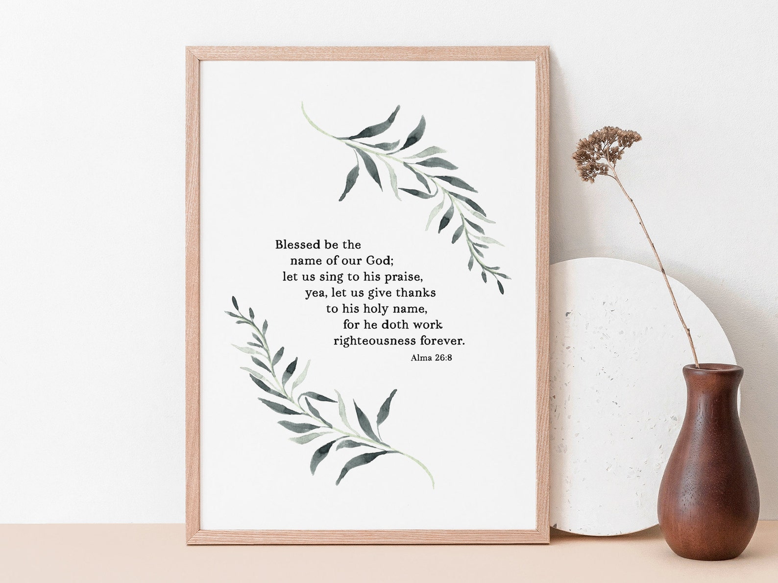 Alma 26:8 Let Us Give Thanks Thanksgiving Printable Wall - Etsy