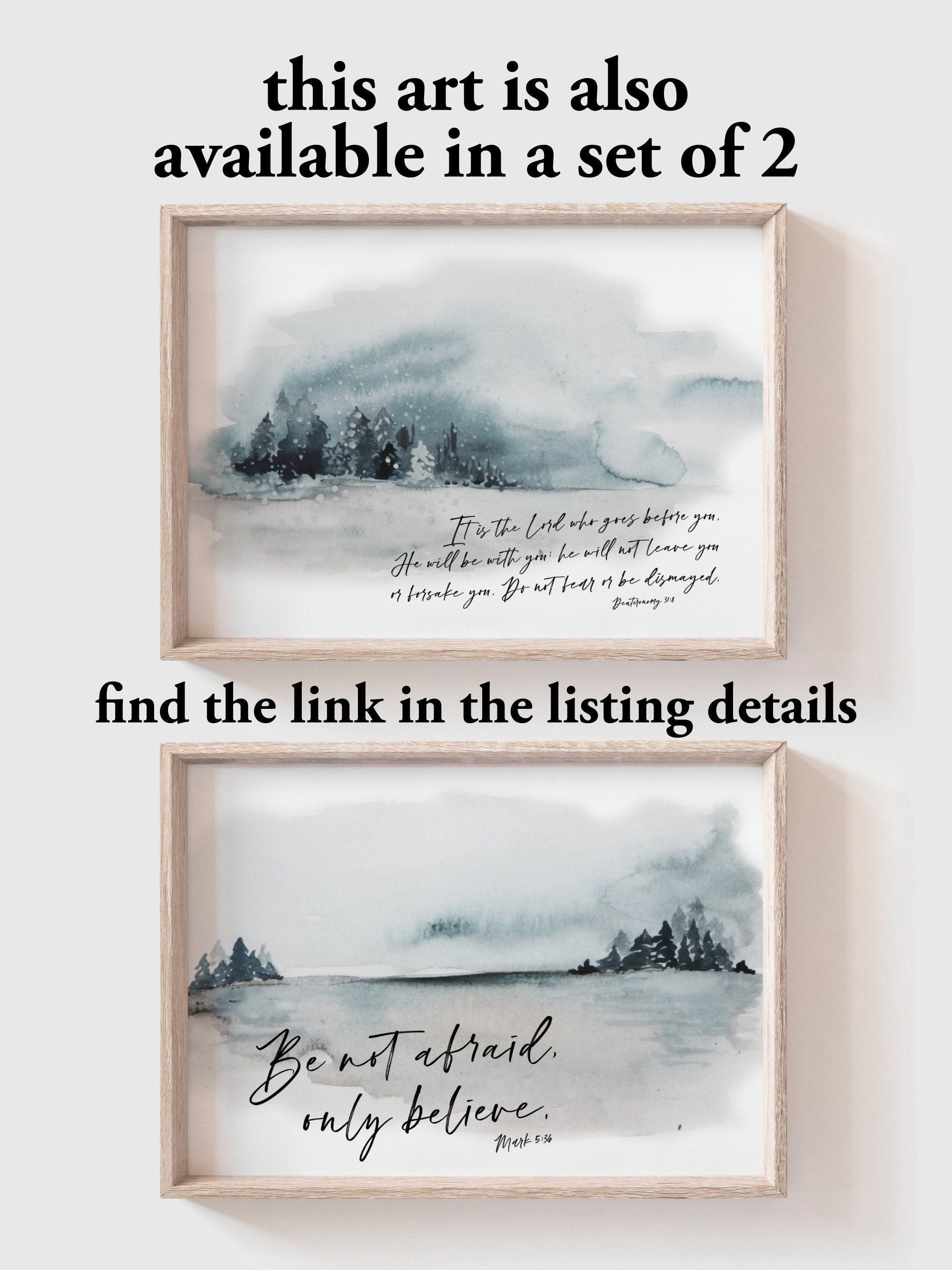 Mark 5:36 Be Not Afraid Only Believe Bible Verse Wall Art - Etsy