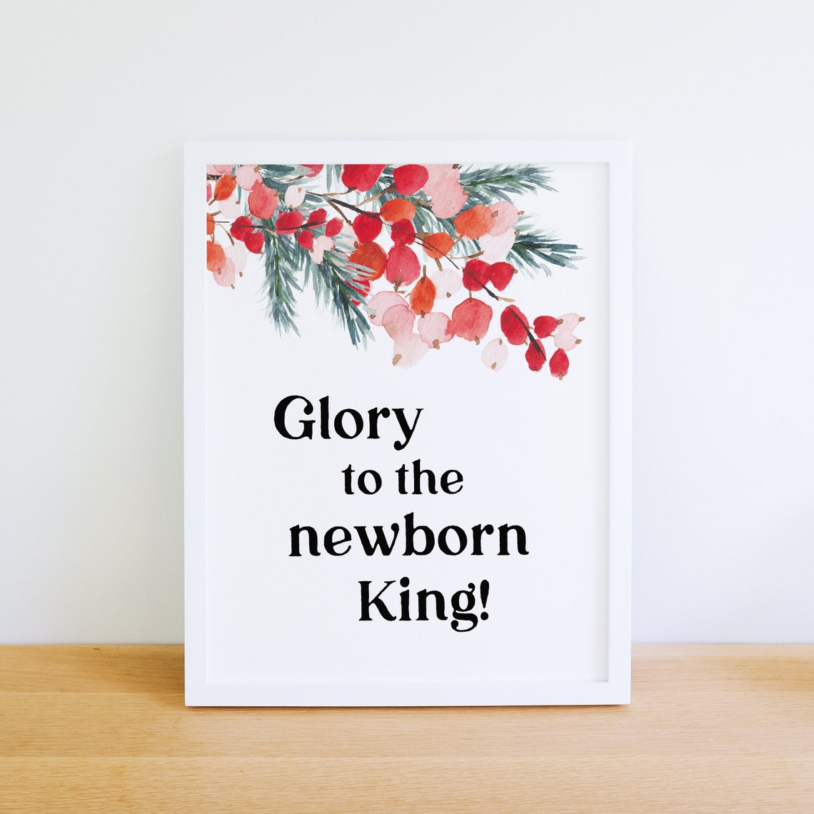 Glory to the Newborn King Christmas Printable Christmas | Etsy