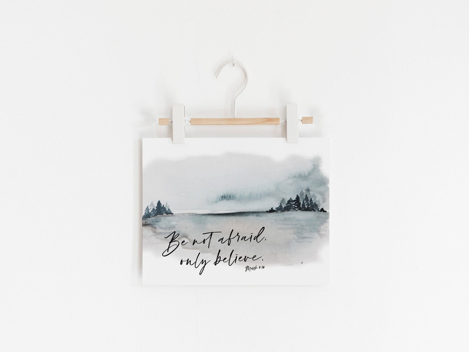 Mark 5:36 Be Not Afraid Only Believe Bible Verse Wall Art - Etsy