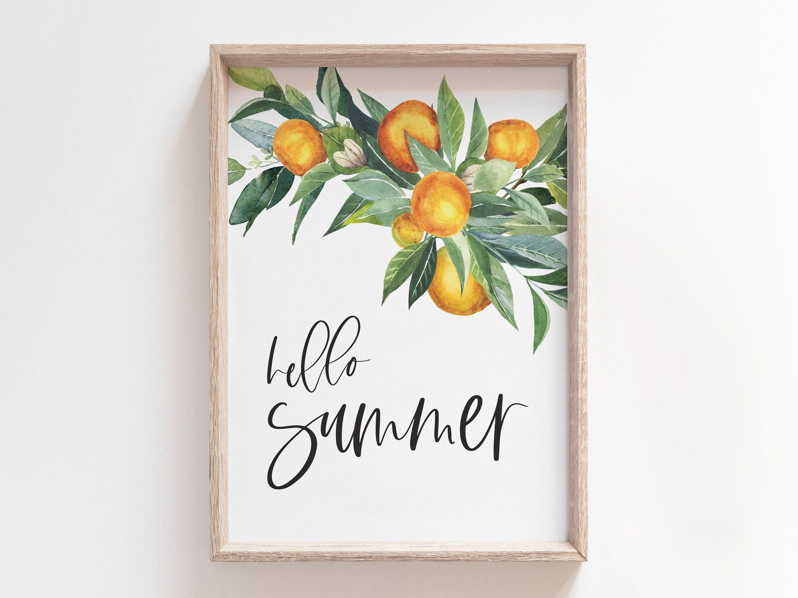 Hello Summer | Printable Wall Art | Summer Watercolor | Summer Quote ...