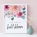 Live Life in Full Bloom Spring Printable Wall Art Watercolor Floral ...