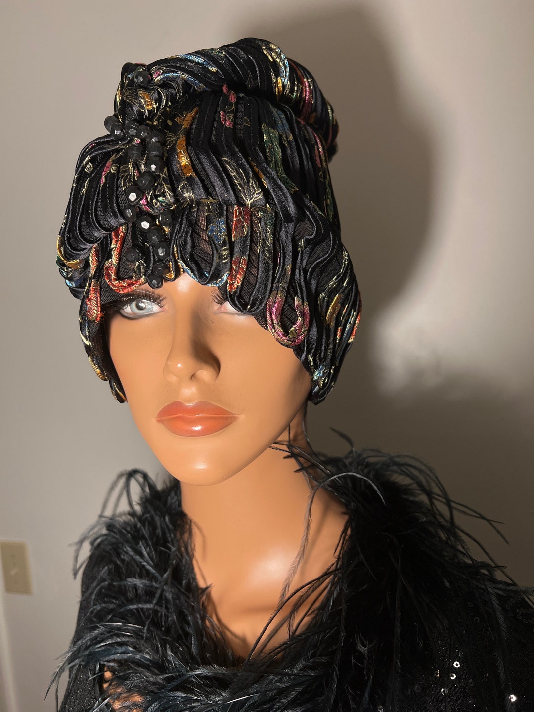 Silk Daytime Summer Wrap 1920s Hat Flapper Cloche Hat Free Shipping USA ...