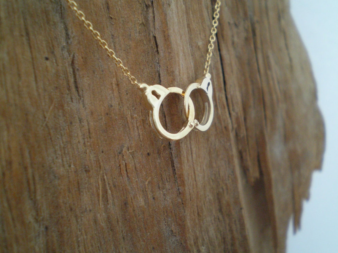 Handcuffs Necklace Silver Handcuffs - Etsy