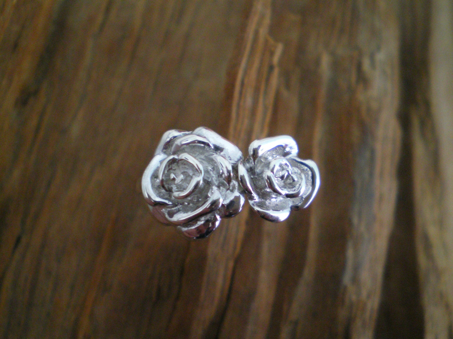 Silver Rose Ringdouble Rose Ring - Etsy