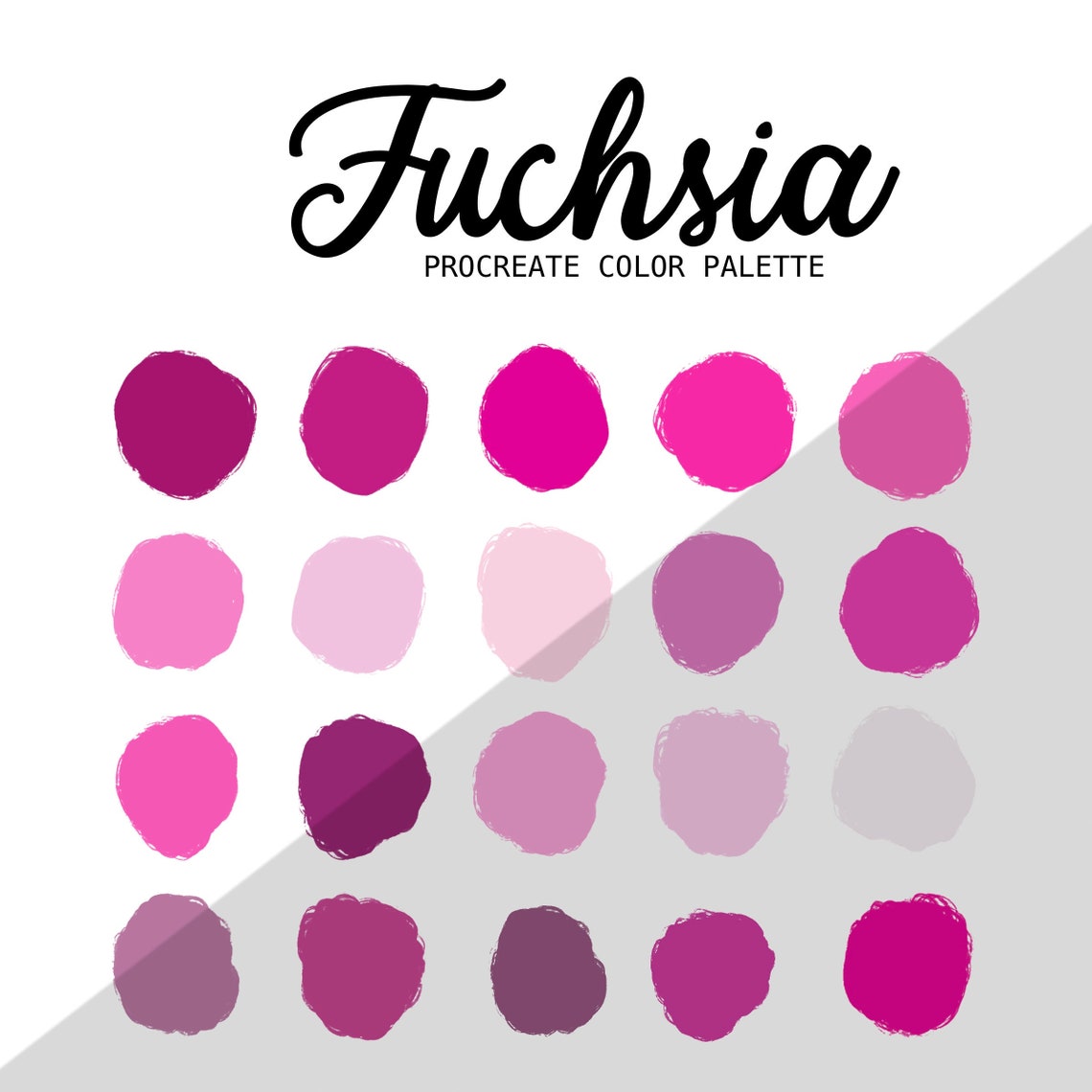 Procreate Color Palette Fuchsia Color Palette 20 Color - Etsy