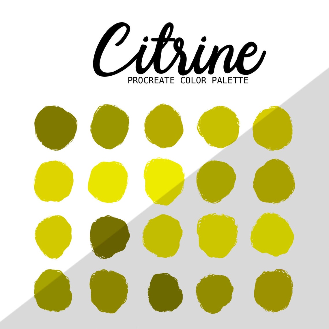 Procreate Color Palette Citrine Color Palette 20 Color - Etsy Hong Kong