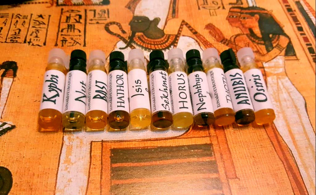 Egyptian Pantheon God & Goddess Oil Perfume and Cologne Set - Isis ...