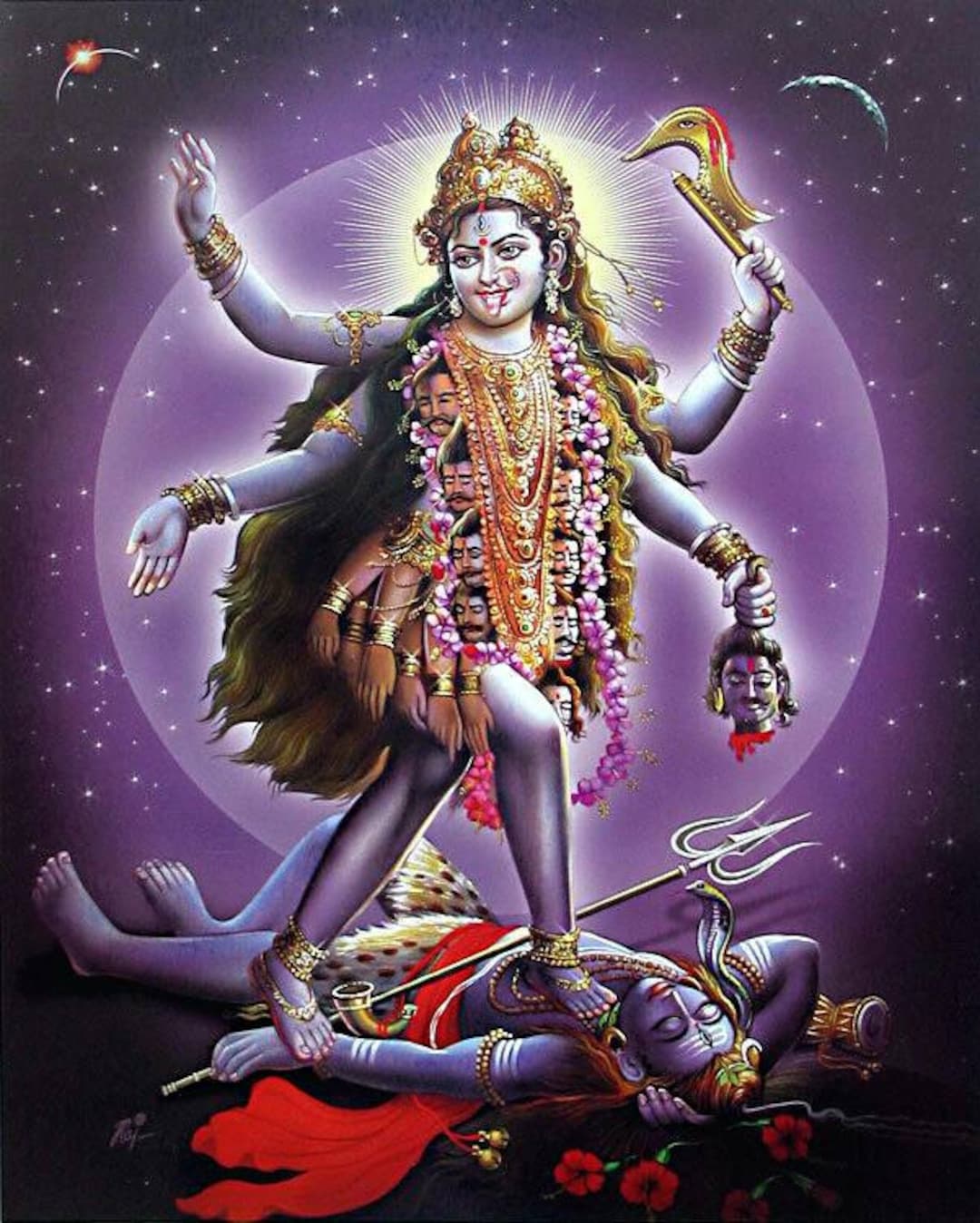 Kali Perfume Oil Hindu Goddess Destruction - Oud, Tuberose, White Lotus ...