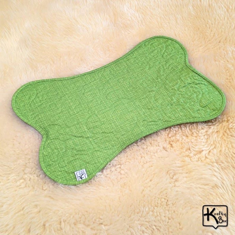 Dog Placemat Bone Shape Colorful Dog Toys Design Handmade Quilted ...