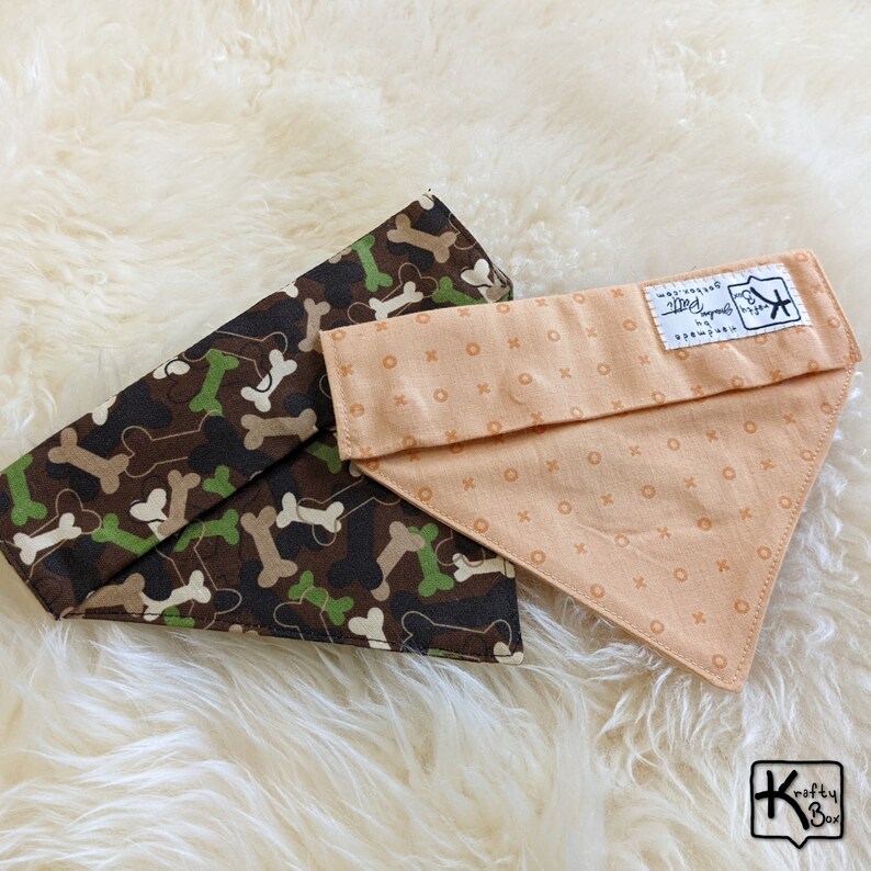 Dog Bandana Set Snap on Collar Cotton Fabric Embroidered - Etsy