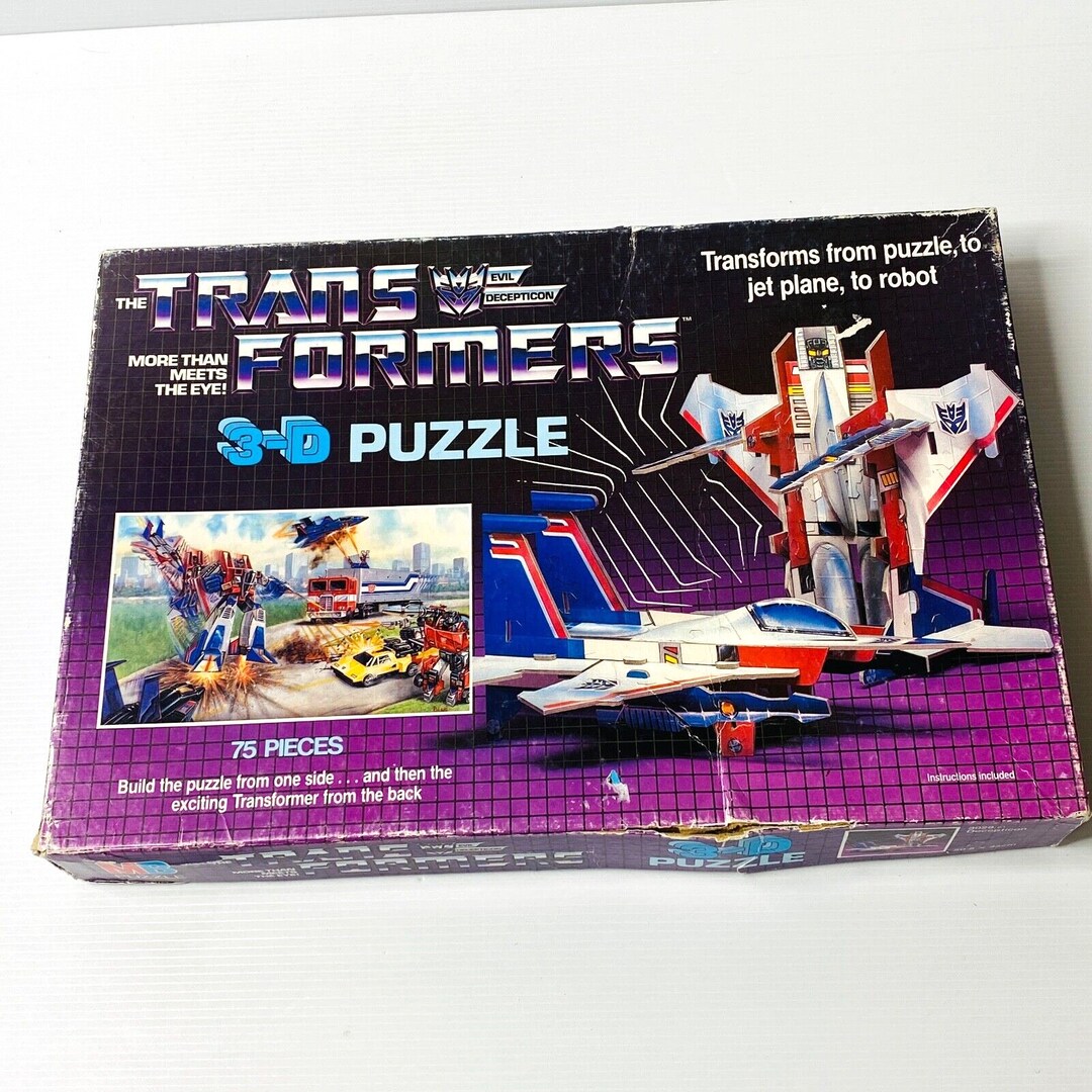 Transformers Evil Decepticon 3D Stand up Jigsaw Puzzle Vintage 1985 ...