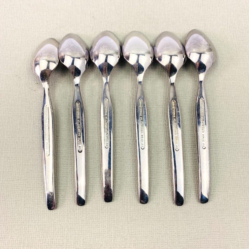 Grosvenor Flamenco EPNS A1 Teaspoons Set of 6 Vintage Silver Plate Cutlery 9.5cm - Etsy