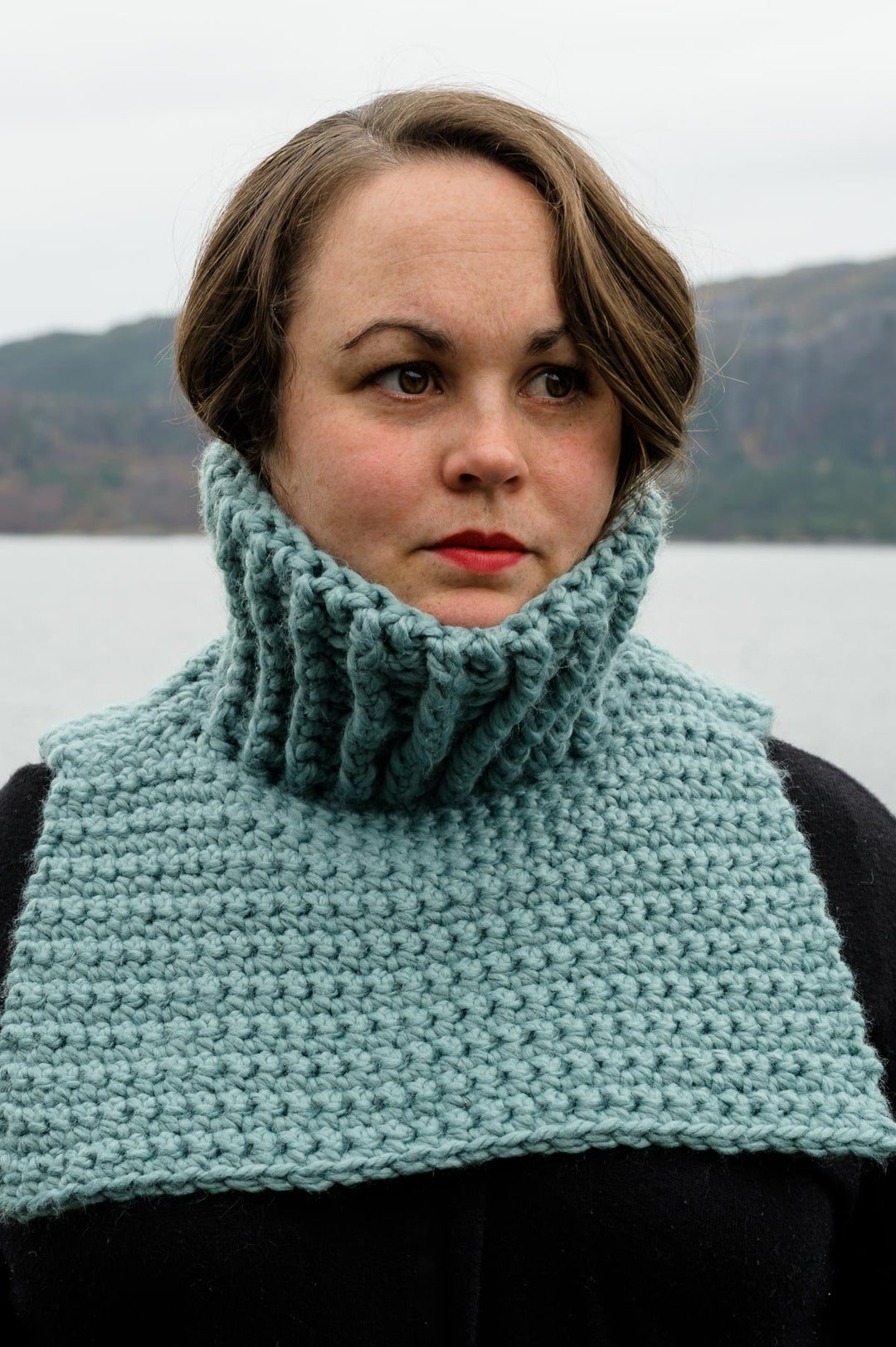 Easy Crochet Turtleneck Dickie Pattern PDF - Etsy