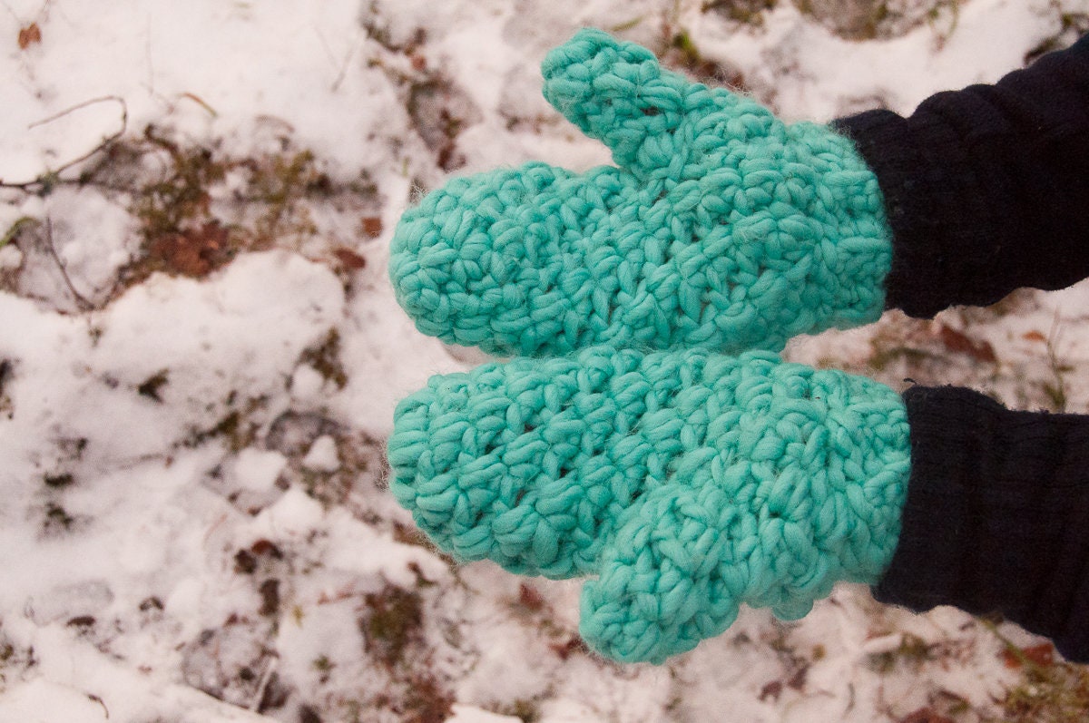 Bulky Mittens Crochet Pattern Crochet Mittens Pattern - Etsy