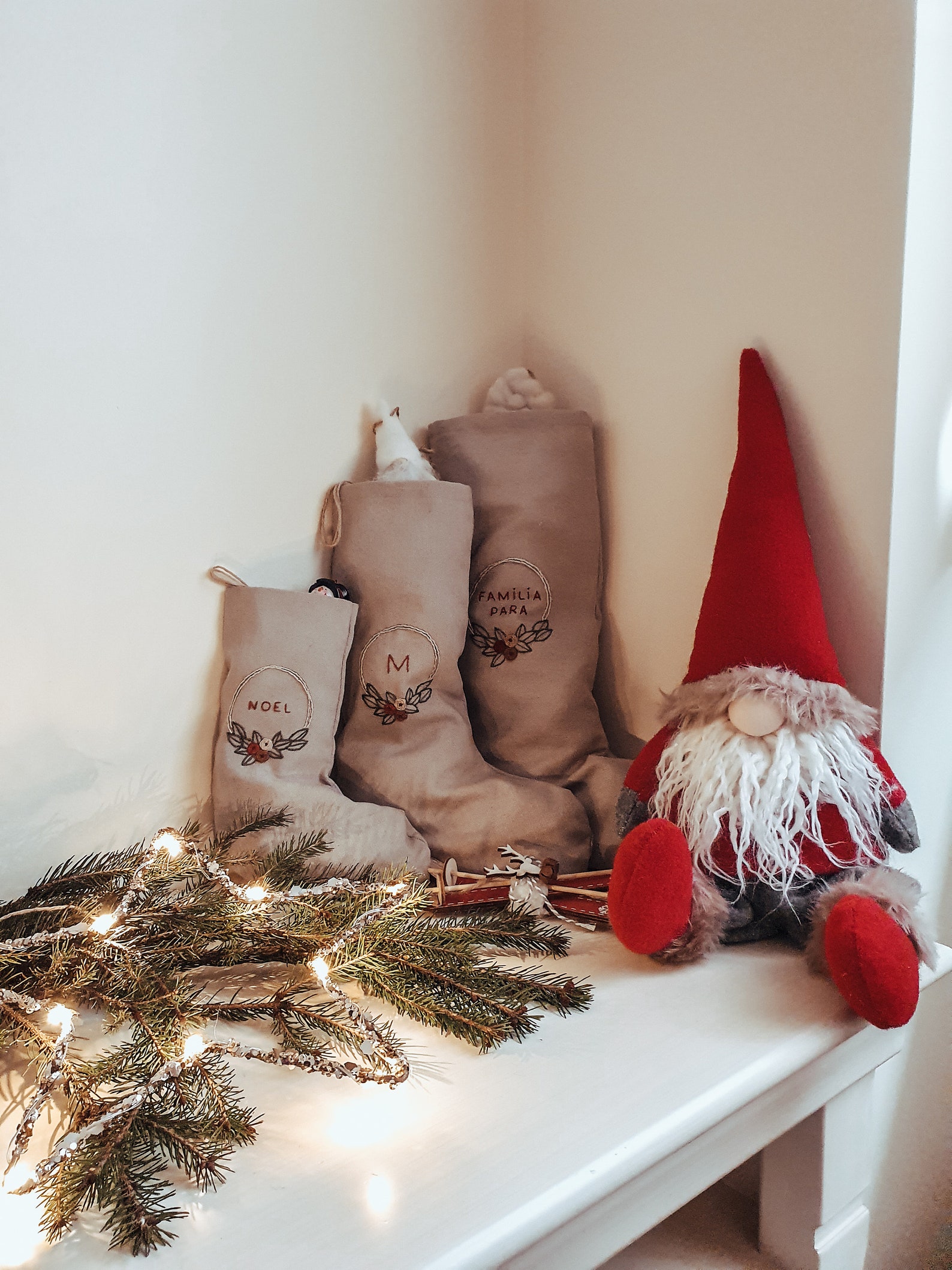 Personalized Family Christmas Santa Stocking, Custom Name Christmas ...